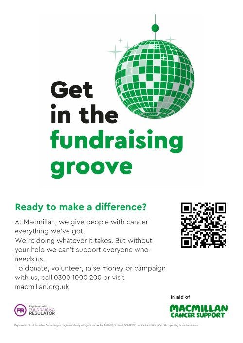 Get in the fundraising groove – Macmillan Orders