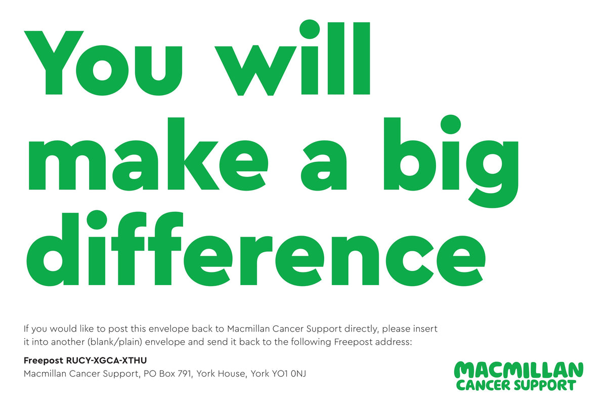 General donation envelope – Macmillan Orders