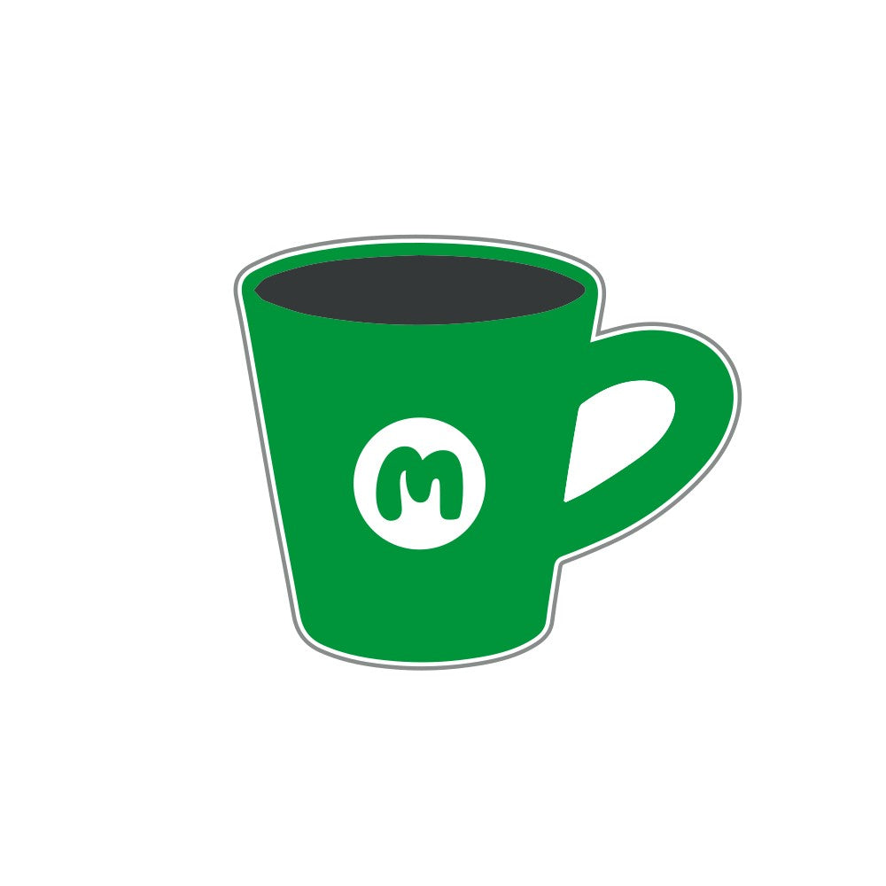 Illustration badges replenishment box - coffee mug design (pack of 10 ...